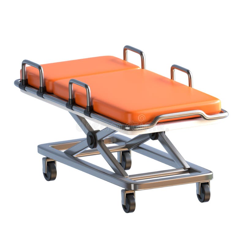 Medical Stretcher 3D Icon stock illustration. Illustration of sitting ...
