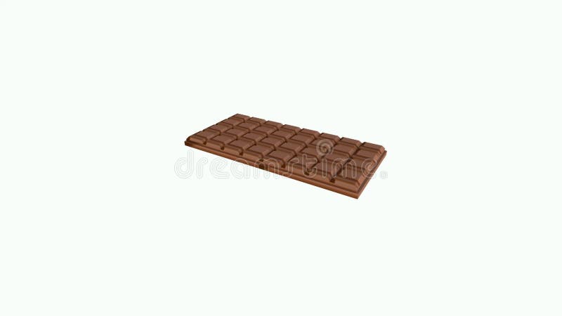 3D Rendering of a Realistic Chocolate Bar on a Plain Background Stock ...
