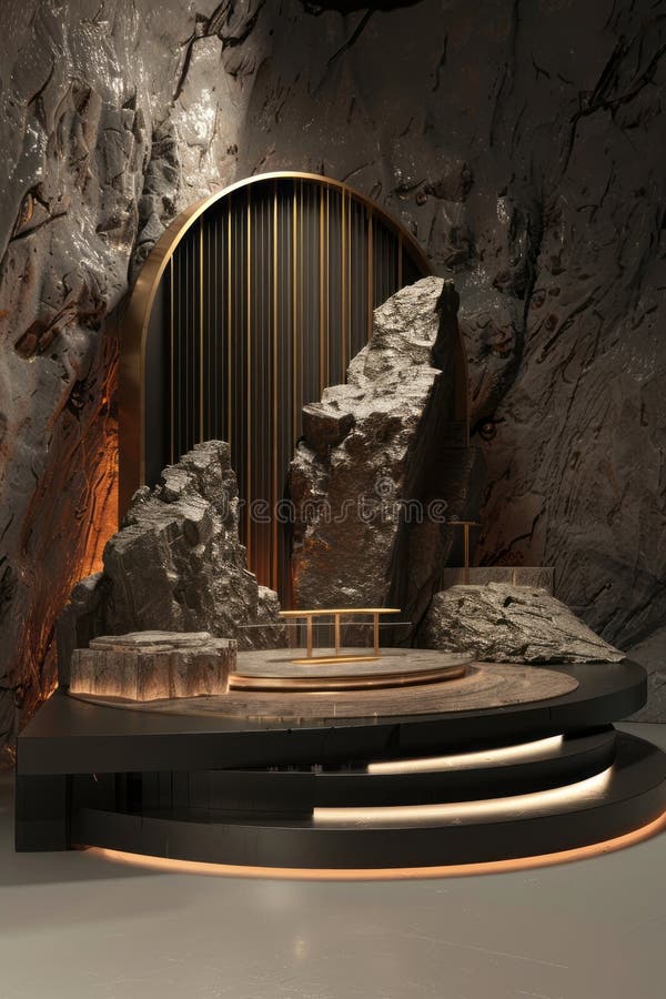 Detailed 3D Model of a Display Stage Stock Illustration - Illustration ...