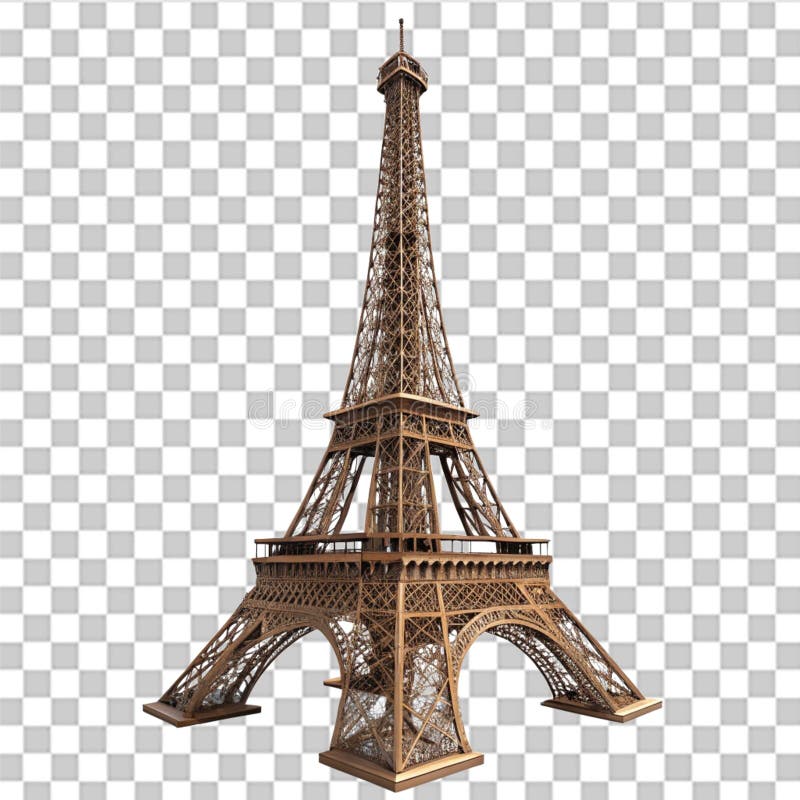 Detailed 3D Model of the Eiffel Tower Stock Illustration - Illustration ...