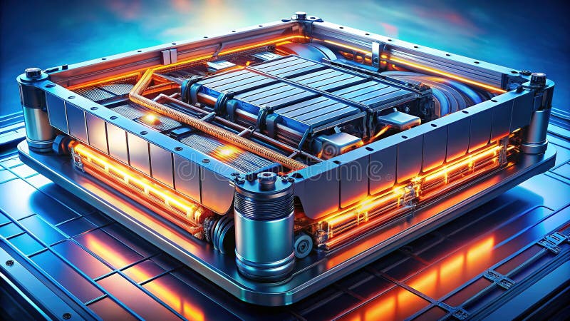 Detailed 3D Model of an Electric Car Battery Pack Unveiling the ...