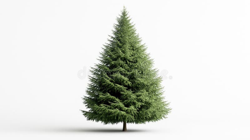 Realistic Green Pine Tree 3d Model Stock Illustration - Illustration of ...