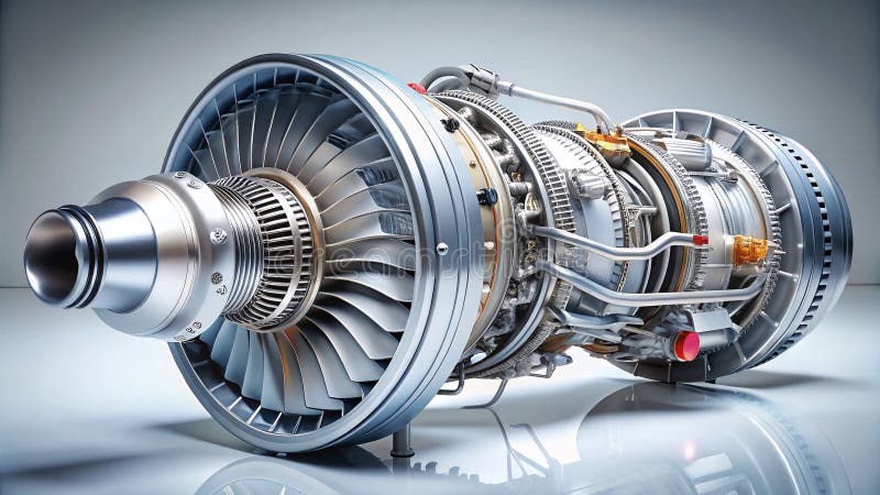 Detailed 3D Model of a HighBypass Turbofan Engine Unveiling the ...