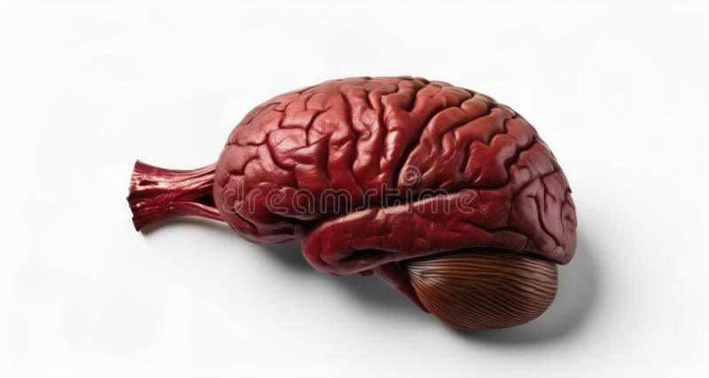 A Detailed 3D Model of a Human Brain Stock Illustration - Illustration ...