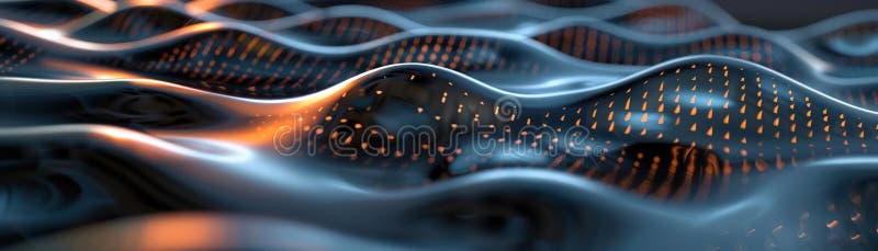 A Detailed 3D Model of a Musical Piece or Sound Wave Visualized in a ...