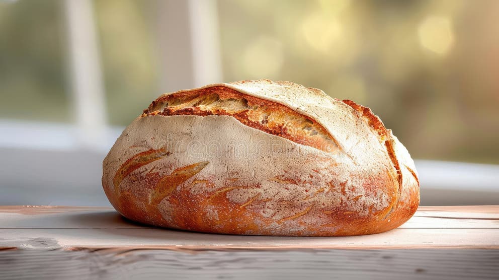 Detailed 3D Model of a Rustic Bread Loaf with a Crispy Crust and Soft ...