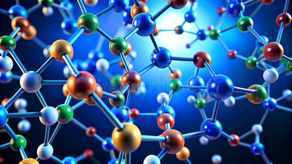 Detailed 3D Molecular Structure Visualization Exploring Chemical Bonds ...