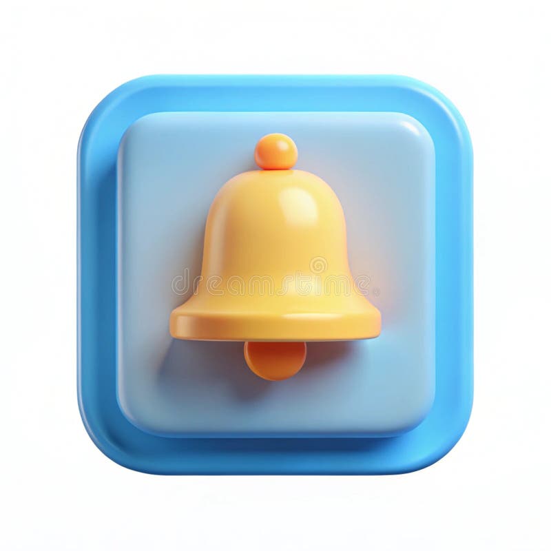 Detailed 3D Notification Pop-up with Realistic Lighting Stock ...