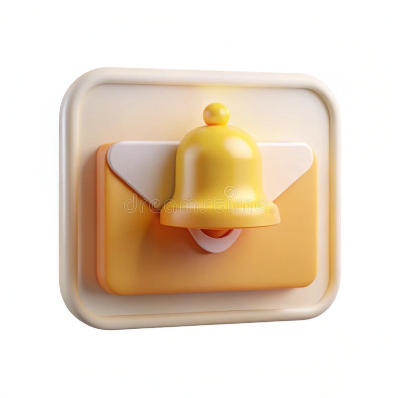 Detailed 3D Notification Pop-up with Realistic Lighting Stock ...