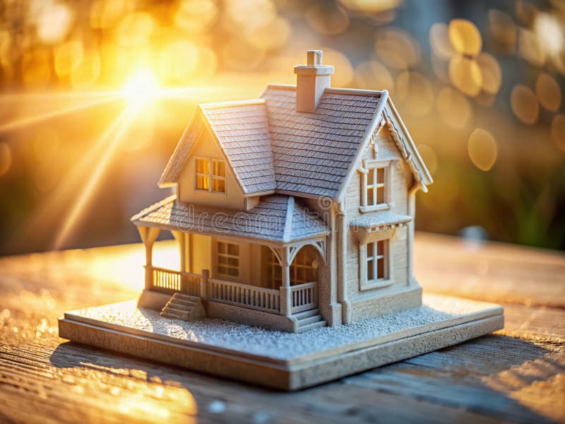 Detailed 3D Printed House Model Architectural Exploration on a Modern ...