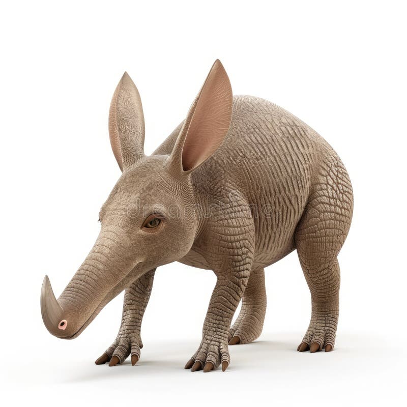Aardvark Close-Up: Detailed 3D Render of an Aardvark Stock Illustration ...
