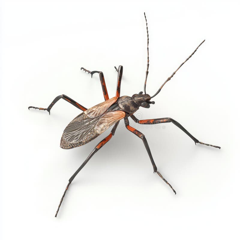 Detailed 3D Render of an Assassin Bug, Isolated on White Background ...