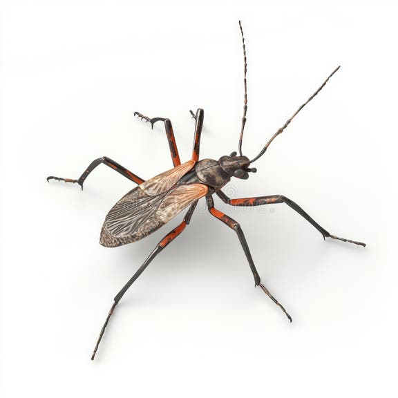 Detailed 3D Render of an Assassin Bug, Isolated on White Background ...