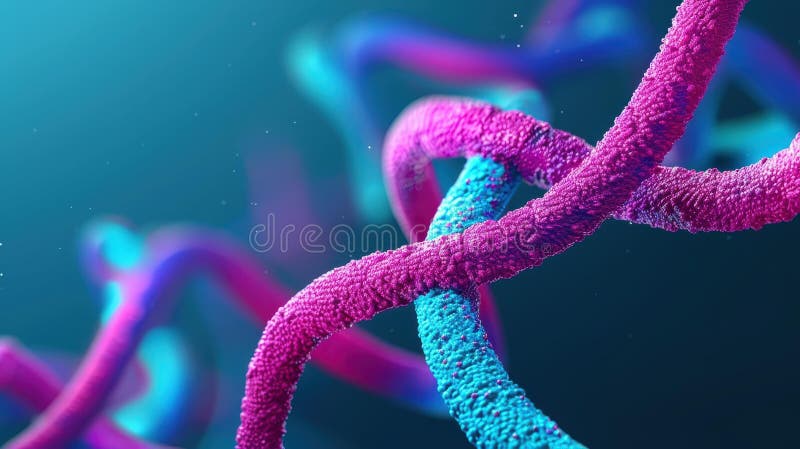 A Detailed 3D Render of Chromosomes Showcasing Human Genetic Structure ...