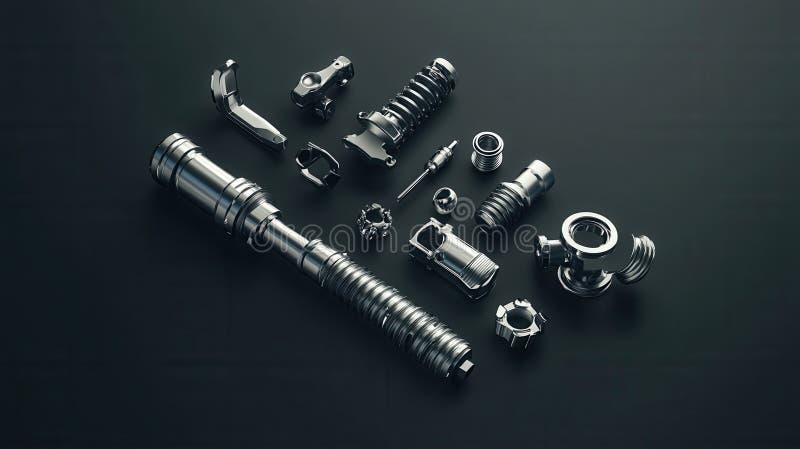 Detailed 3D Render of a Dental Implant in Exploded View Showcasing ...