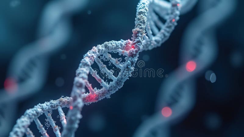 Detailed 3D Render of DNA Helix, Genetic Code, Good Resolution Stock ...