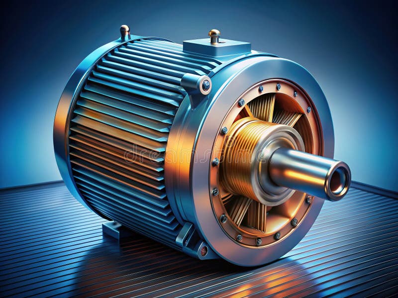 Detailed 3D Render of an Electric Motor Rotor with Push Point Station ...