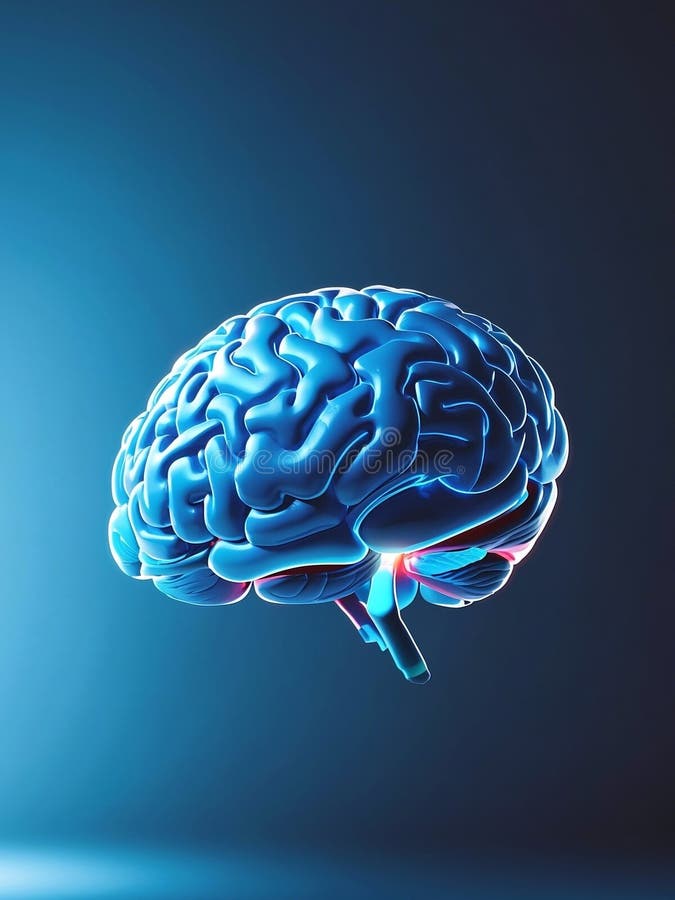 Detailed 3D Render of a Human Brain, Perfect for Educational or Medical ...