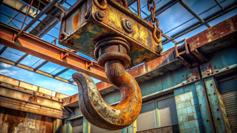 Detailed 3D Render of Industrial Crane Components HBeam Channel and ...