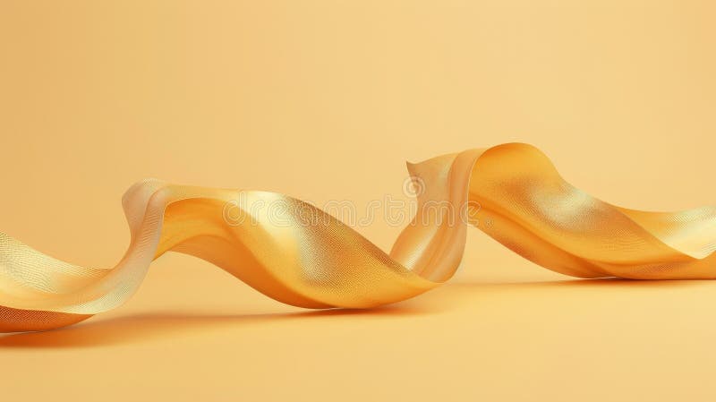 Detailed 3D Render of a Long Paper Scroll or Folded Ribbon on an ...