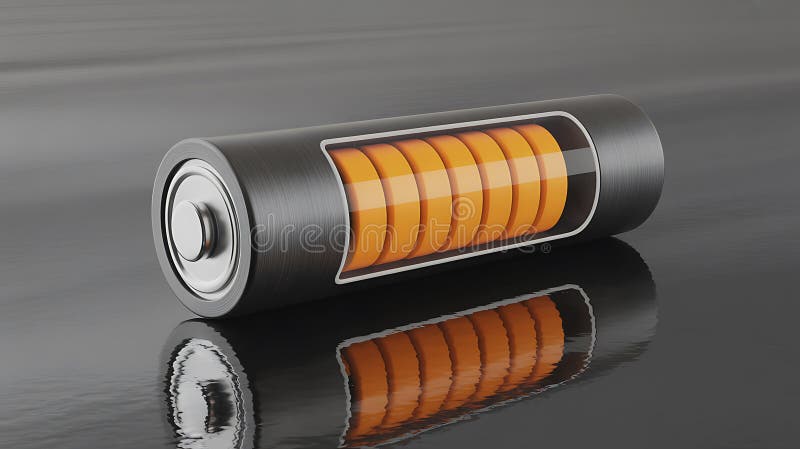 Detailed 3d Render of a Modern Battery Cell with a Section Cutaway and ...