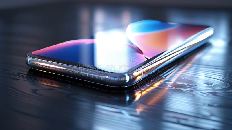 Detailed 3d Render of Modern Smartphone with Sharp Screen Display in ...