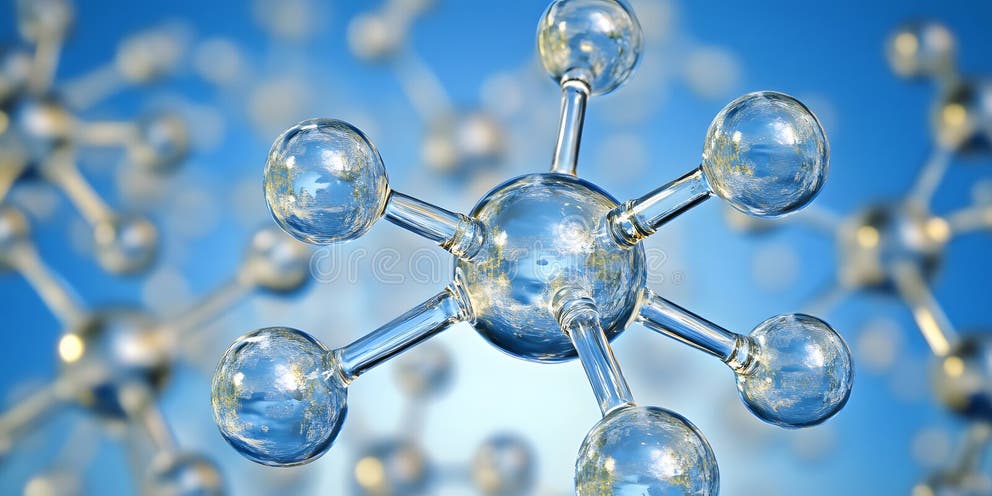 Detailed 3D Render of Molecular Structure Science Royalty Free Image ...