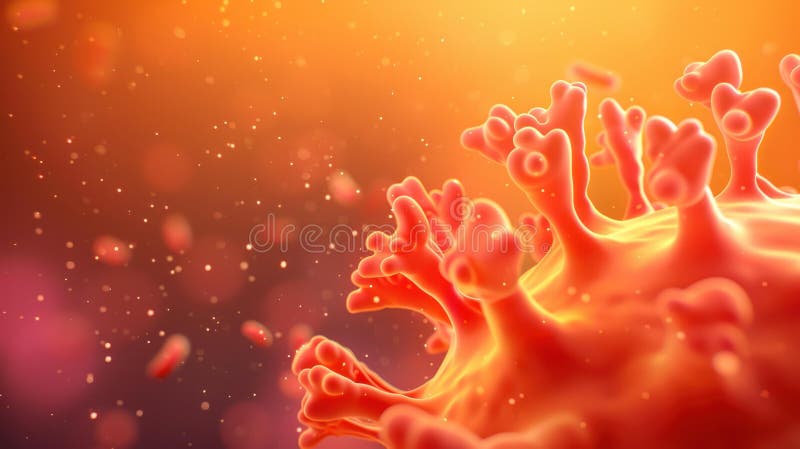 A Detailed 3D Render of Pathogenic Bacteria, Showcasing Their Intricate ...