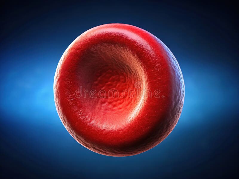 Detailed 3D Render of a Red Blood Cell Under Night Microscopy Realistic ...