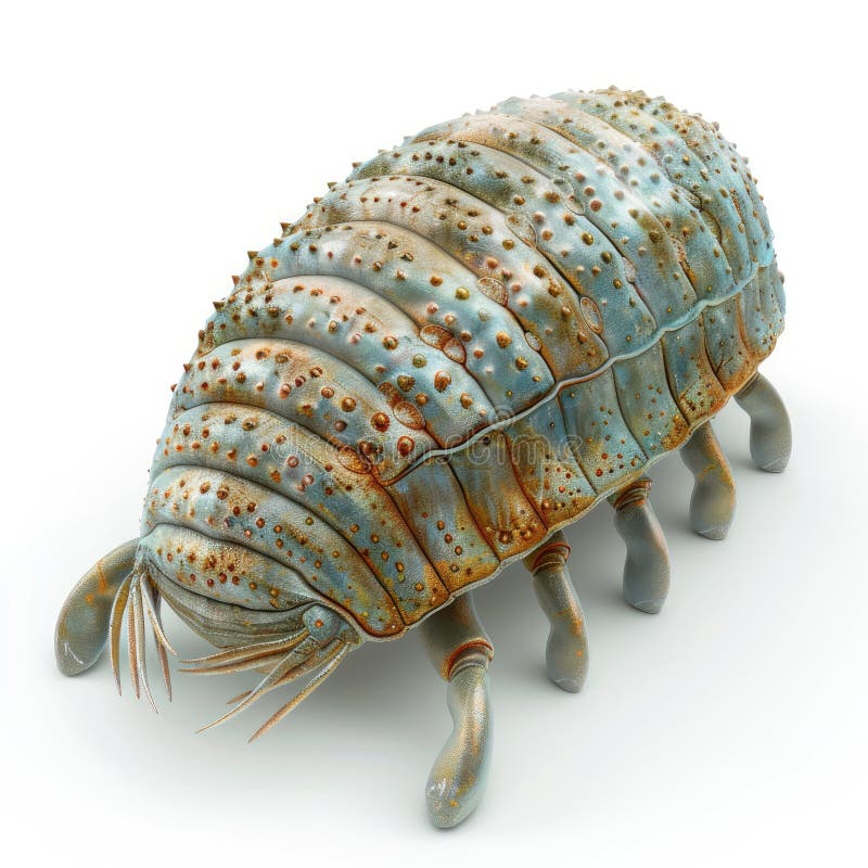 Detailed 3D Render of a Segmented Isopod Crustacean Stock Illustration ...