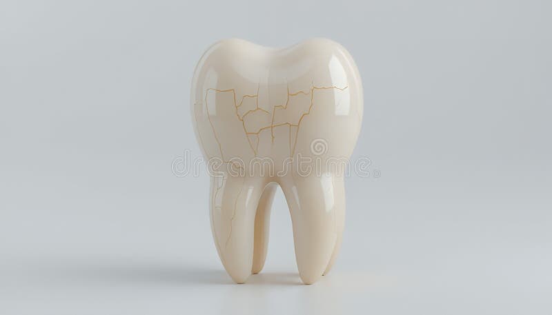 Detailed 3D Render of a Single Human Tooth Isolated on White Background ...