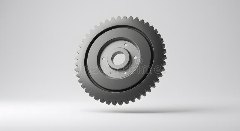 Precisely Engineered Metal Gear: a 3D Render of a Single Gear Wheel ...
