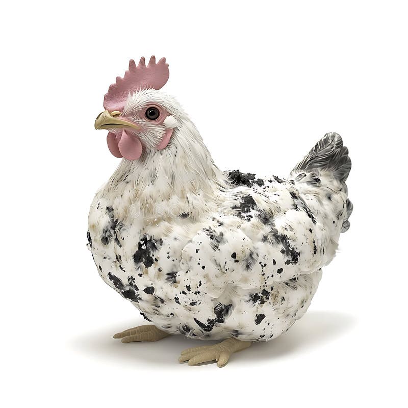 A Detailed 3D Render of a Speckled Hen this Striking Image Showcases a ...