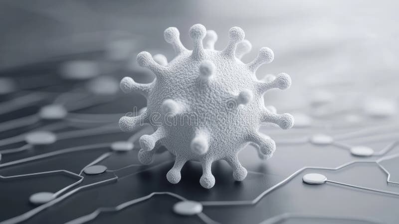 Detailed 3d Render of a Virus, Microscopic Visualization for Scientific ...