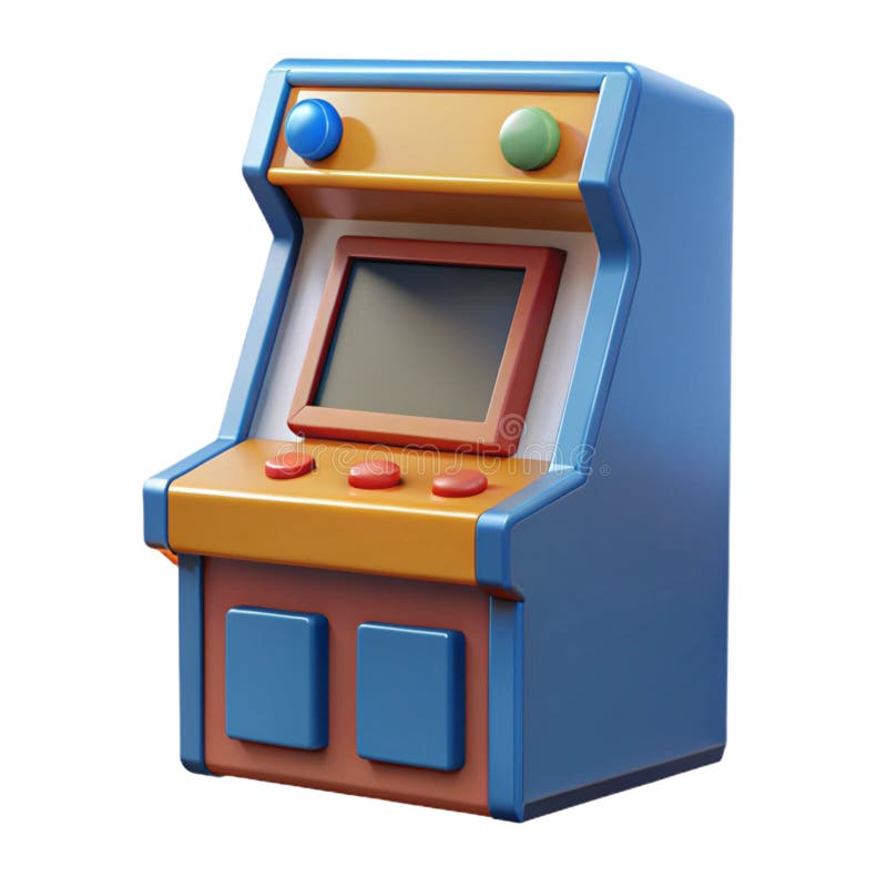 Arcade Machine Front Icon 3D Render Stock Illustration - Illustration ...