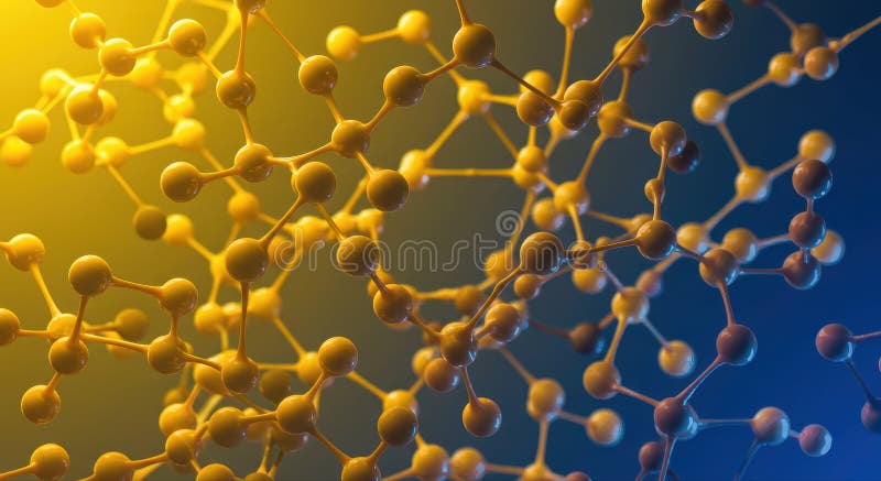A Detailed 3d Rendered Illustration of an Abstract Molecular Structure ...