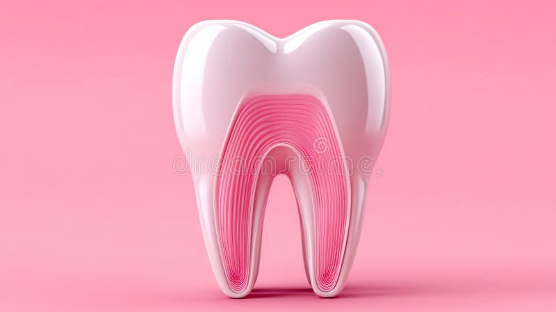 A Detailed, 3D Rendered Illustration of a Tooth S Internal Structure on ...