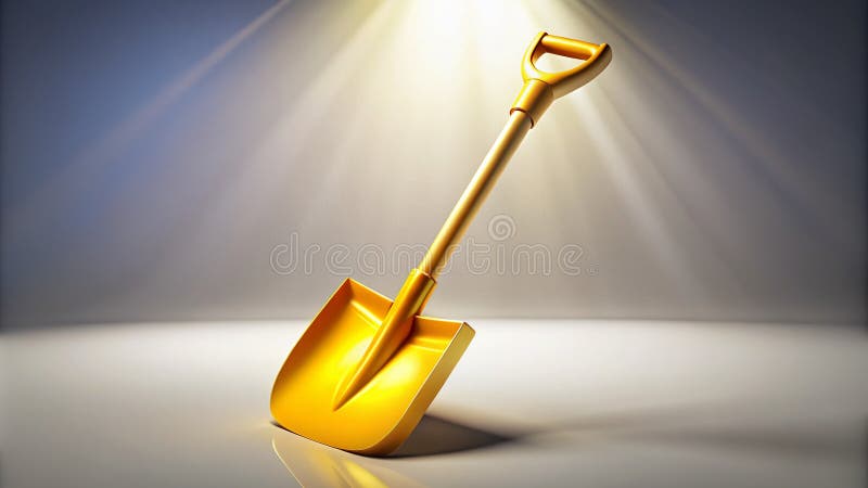 Detailed 3D Rendered Yellow Shovel Realistic Model Ideal for Graphics ...