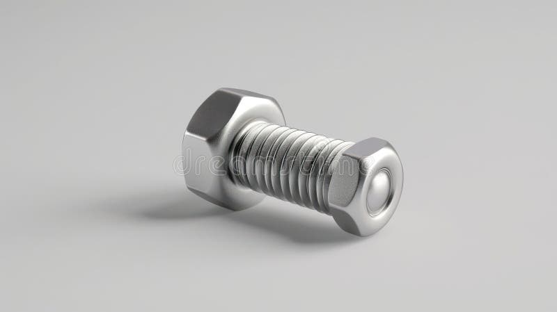 A Detailed 3D Rendering of a Bolt Viewed from the Side, Showcasing Its ...