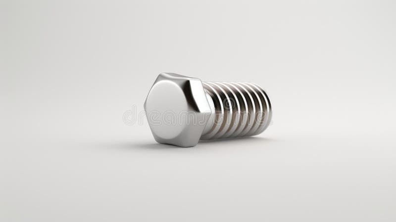 A Detailed 3D Rendering of a Bolt Viewed from the Side, Showcasing Its ...