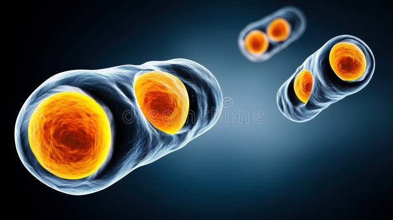Cell Division Illustration. Scientific Rendering of Cells Splitting and ...