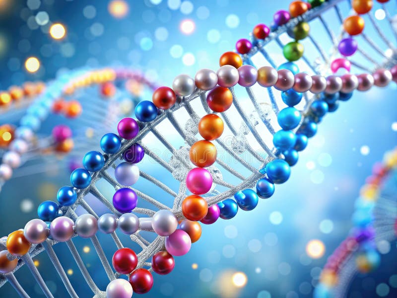 Detailed 3D Rendering of a DNA Double Helix Exploring the Wonders of ...