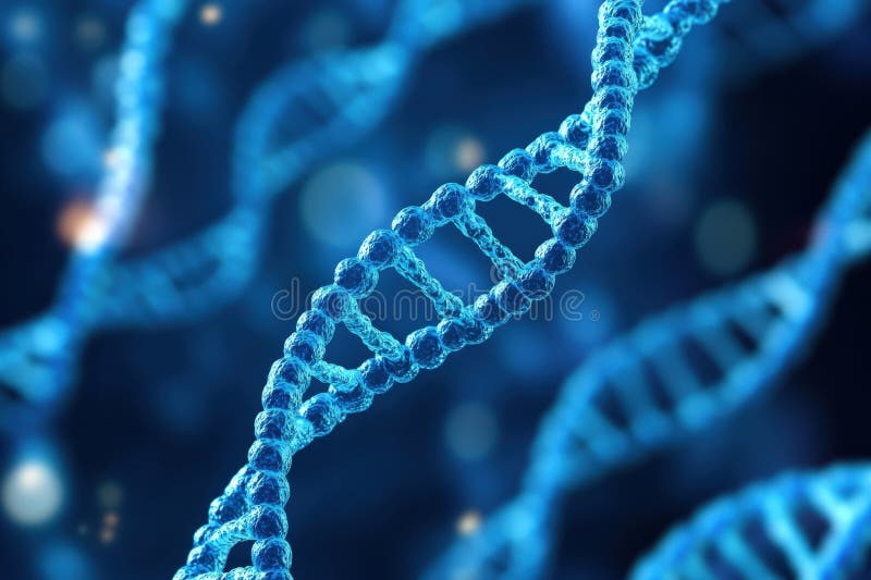 3D Illustration of a DNA Double Helix Stock Illustration - Illustration ...