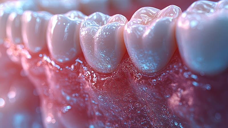 A Detailed 3D Rendering that Highlights the Structure of Healthy Teeth ...