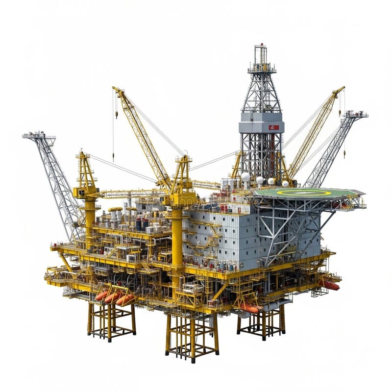 Large Offshore Oil Drilling Platform Stock Illustrations – 556 Large ...