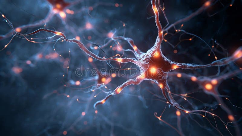 Neural Network with Active Brain Cells Stock Footage - Video of network ...