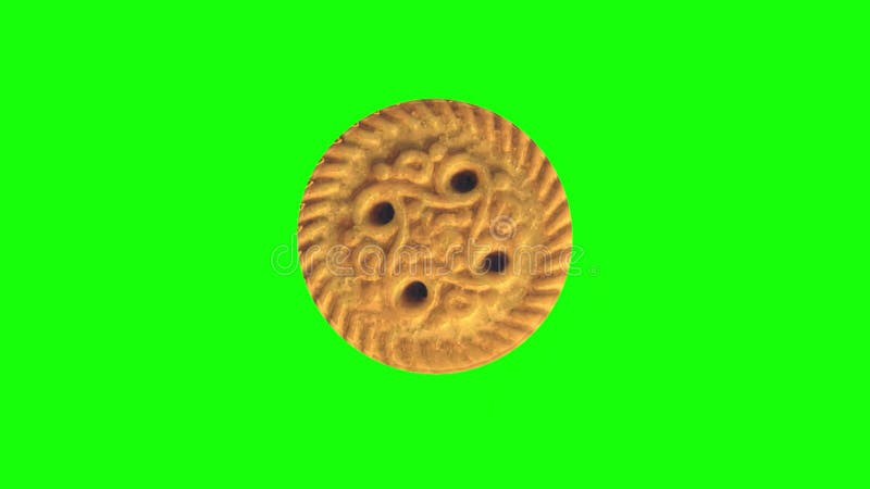 3D Textured Cookie Design on a Green Background Stock Footage - Video ...