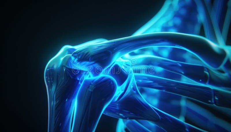 3D Visualization of a Human Shoulder Joint Highlighting Its Anatomy and ...