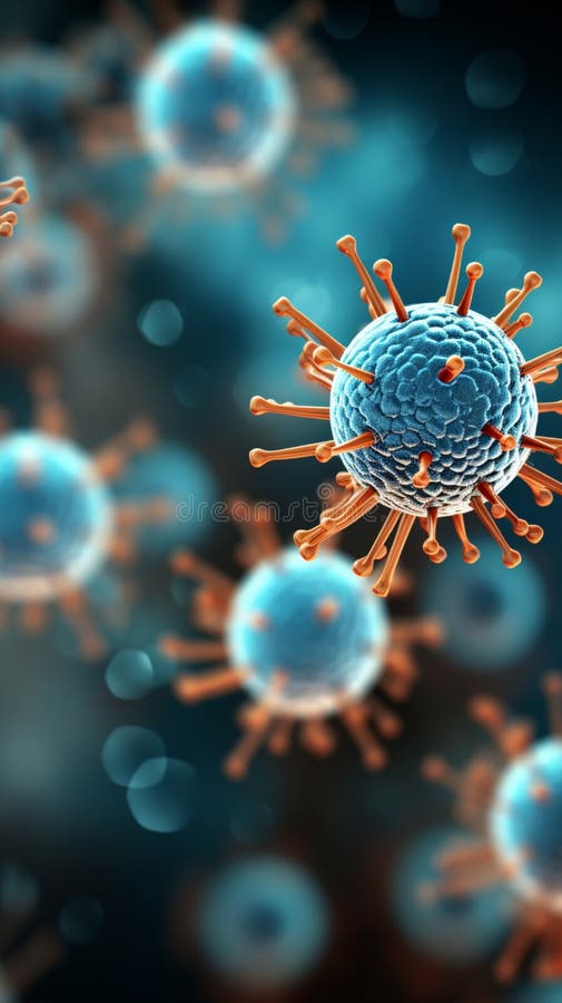 Detailed 3D Rendering Showcases a Transparent Virus Amidst a ...