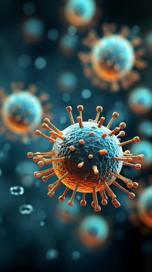Detailed 3D Rendering Showcases a Transparent Virus Amidst a ...